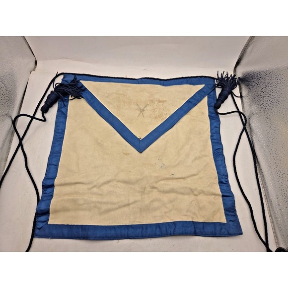 Other | Vintage Masonic Apron Soft Leatherblue With Feathers | Poshmark